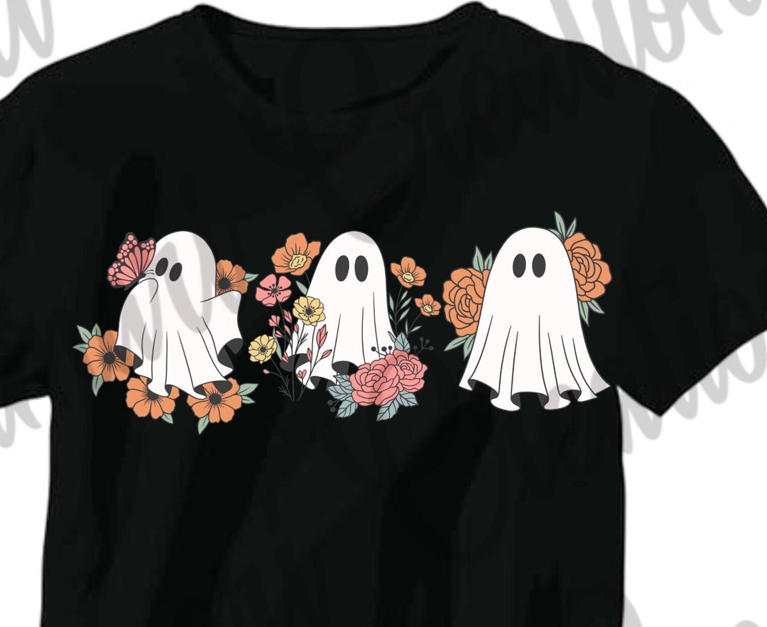 Flower Ghost Png Design - Etsy