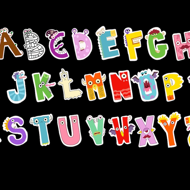 Monster Inc Alphabet - Etsy
