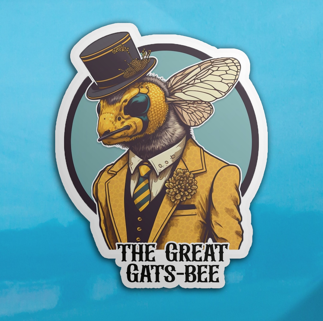 The Great Gats-bee Sticker Great Gatsby Sticker Funny Book - Etsy