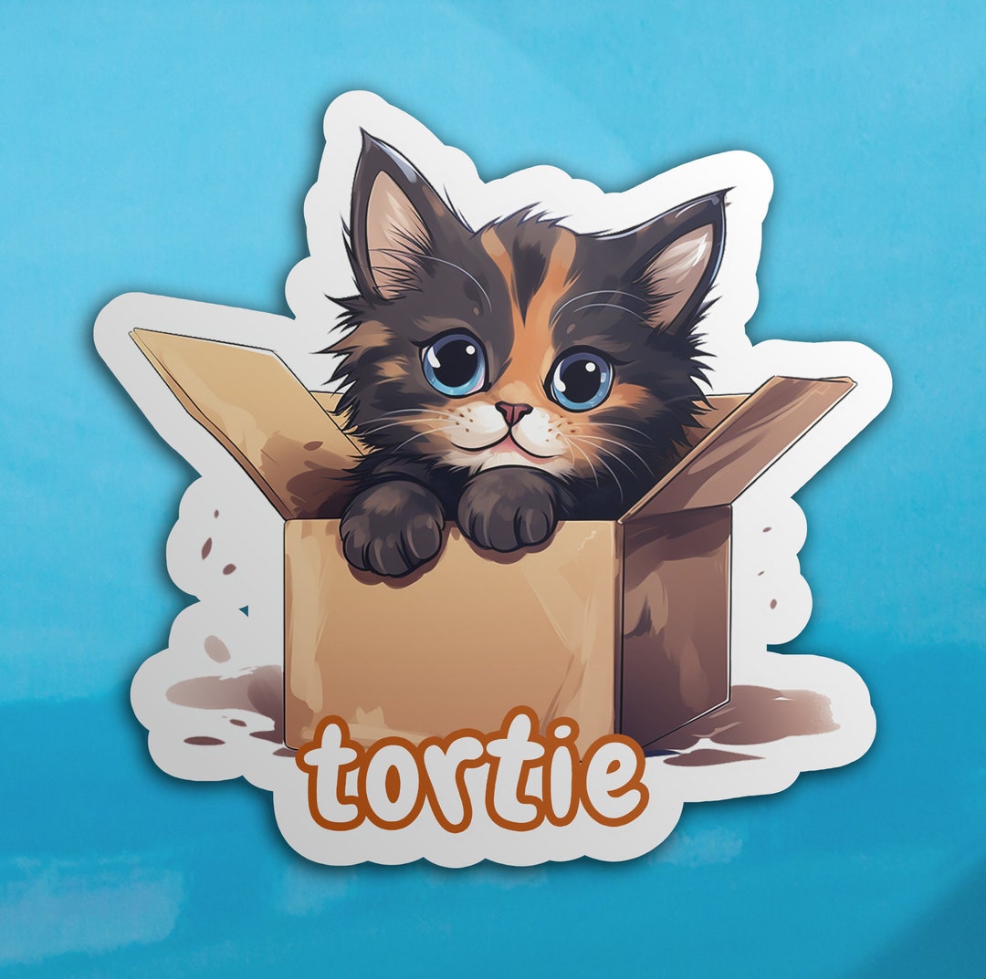 Tortie in A Box Sticker Tortie Parent Tortoiseshell Cat - Etsy