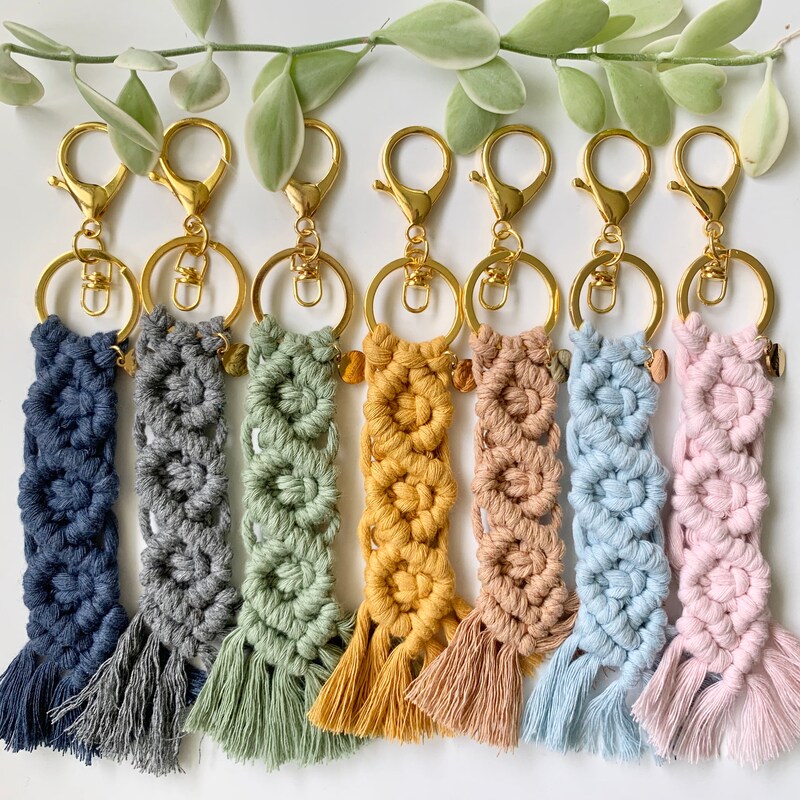 Macrame Key Chain - Etsy