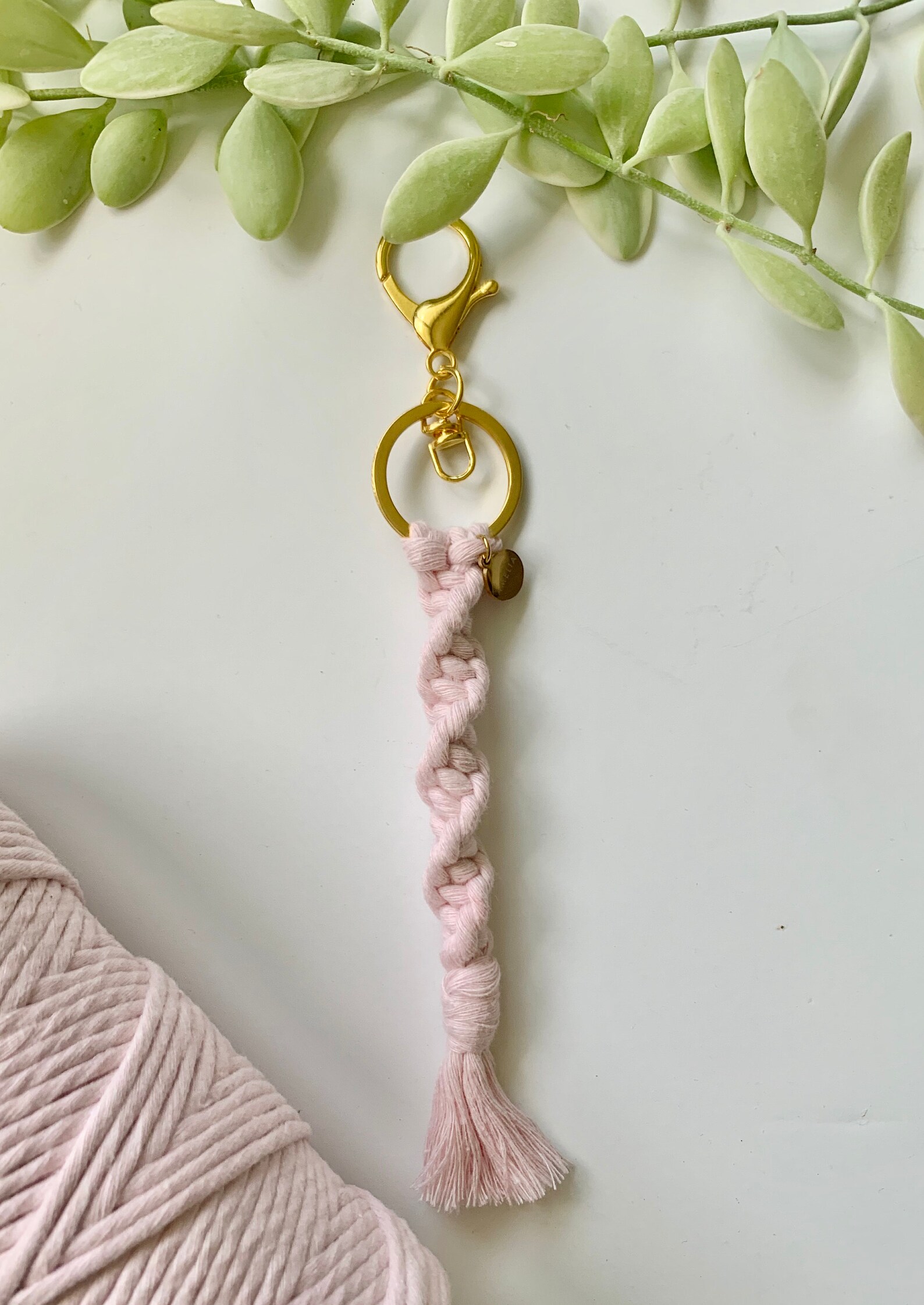 Macrame Twisted Pattern Keychain - Etsy