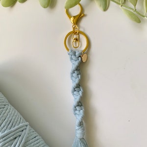 Macrame Twisted Pattern Keychain - Etsy