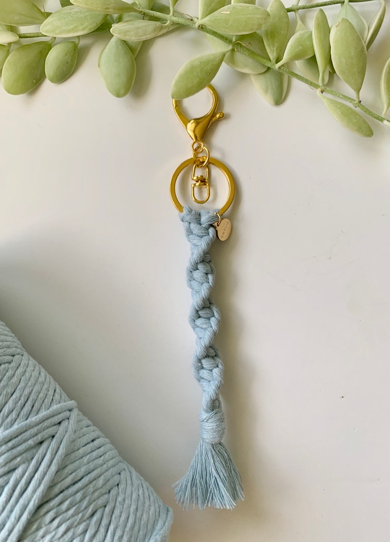 Macrame Twisted Pattern Keychain - Etsy