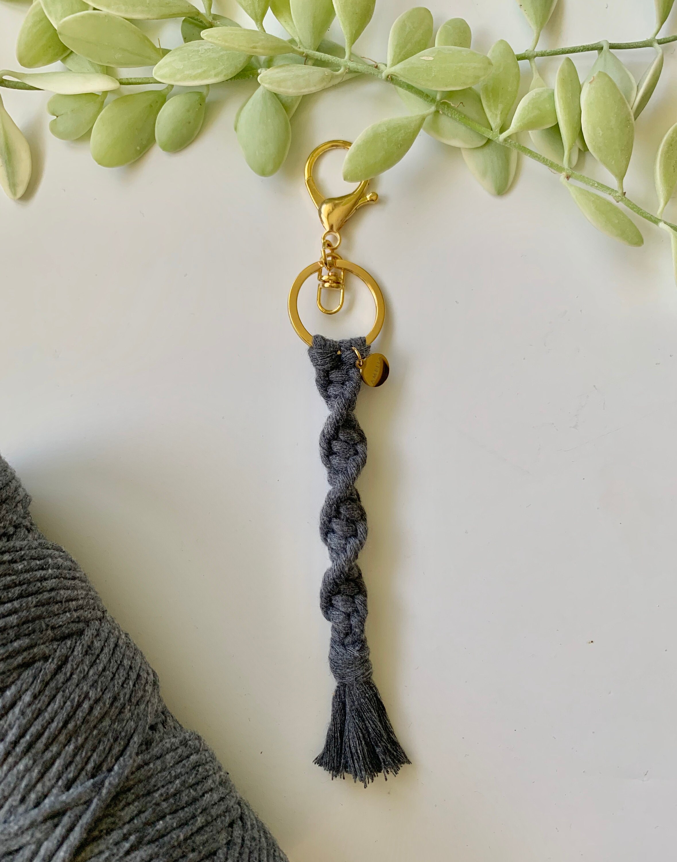 Macrame Twisted Pattern Keychain - Etsy