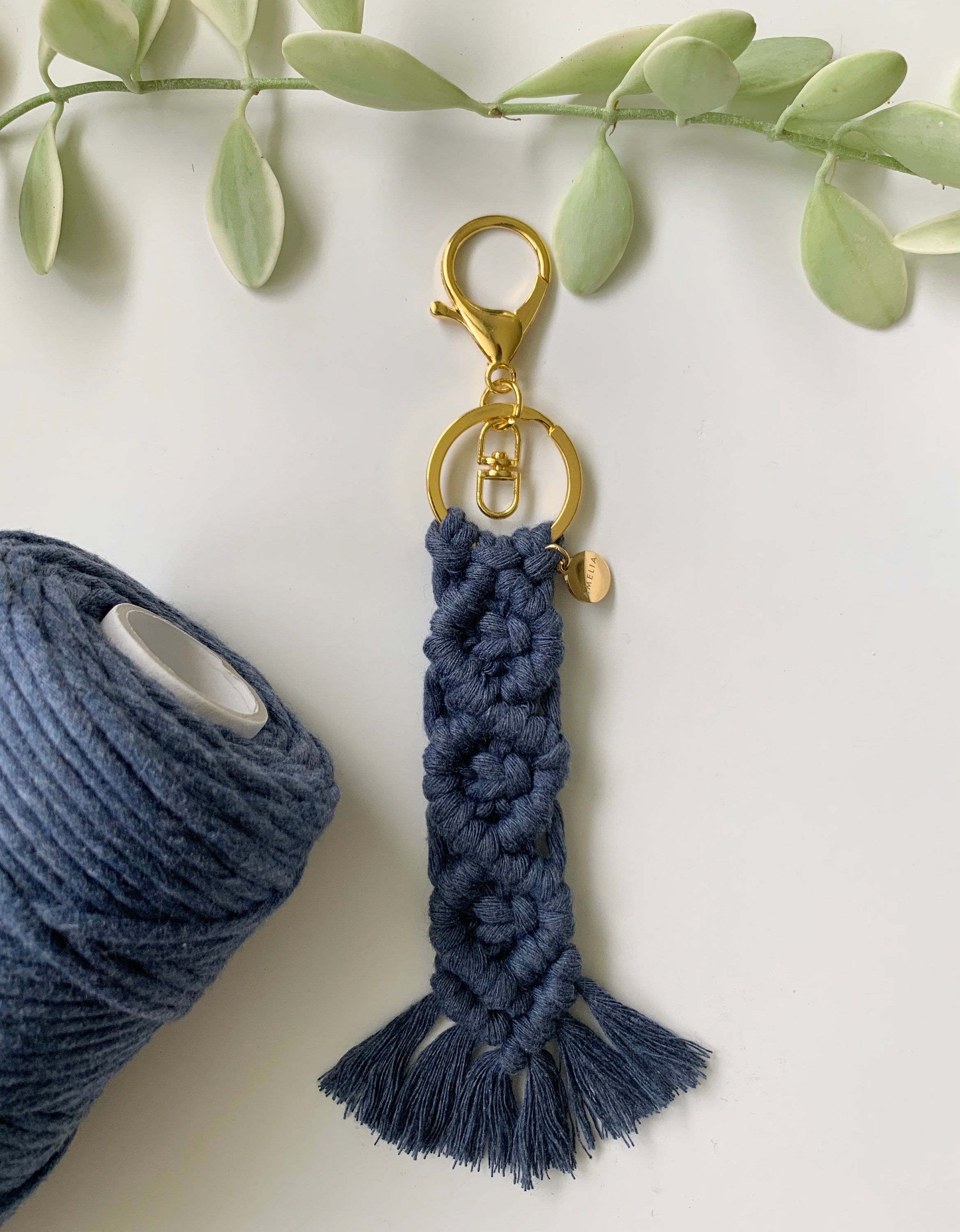 Macrame Diamond Pattern Keychain - Etsy