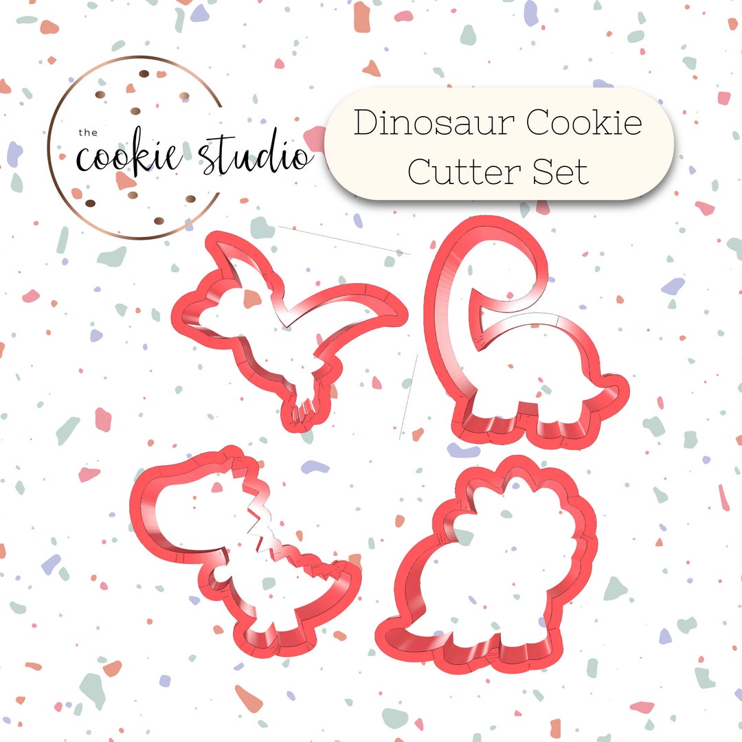 Dinosaur Cookie Cutter Set (t-rex, Brontosaurus, Pterodactyl, and ...