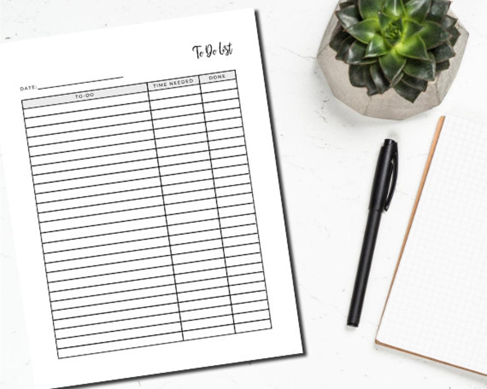 To Do List Template, Daily to Do List, Time Management Tracker, A5 ...