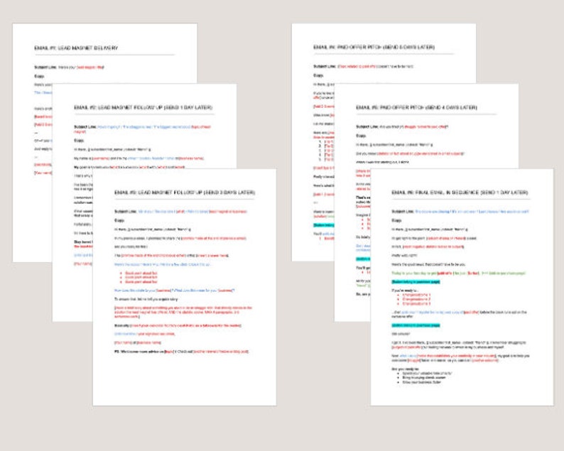 Email Swipe Copy, Email Nurture Sequence Templates, Email Sales Funnel ...