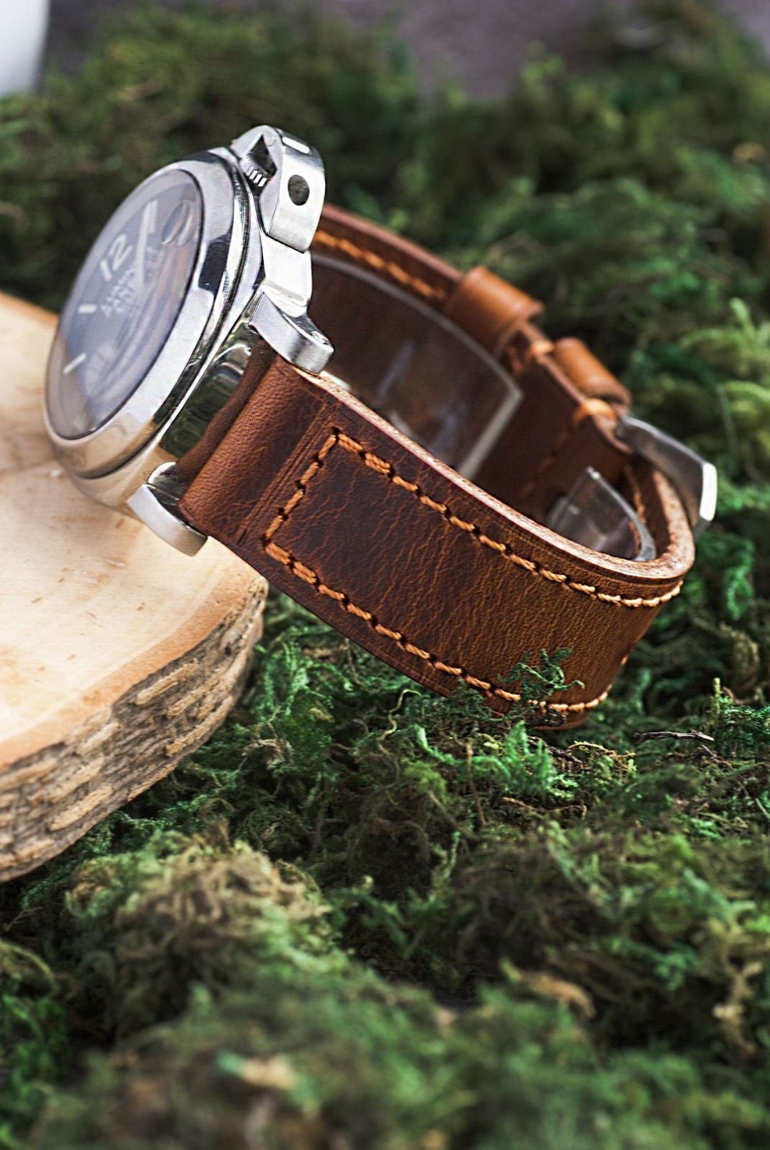 Handmade Leather Watch Band Handmade Watch Band 18mm 19mm 20mm 21mm ...