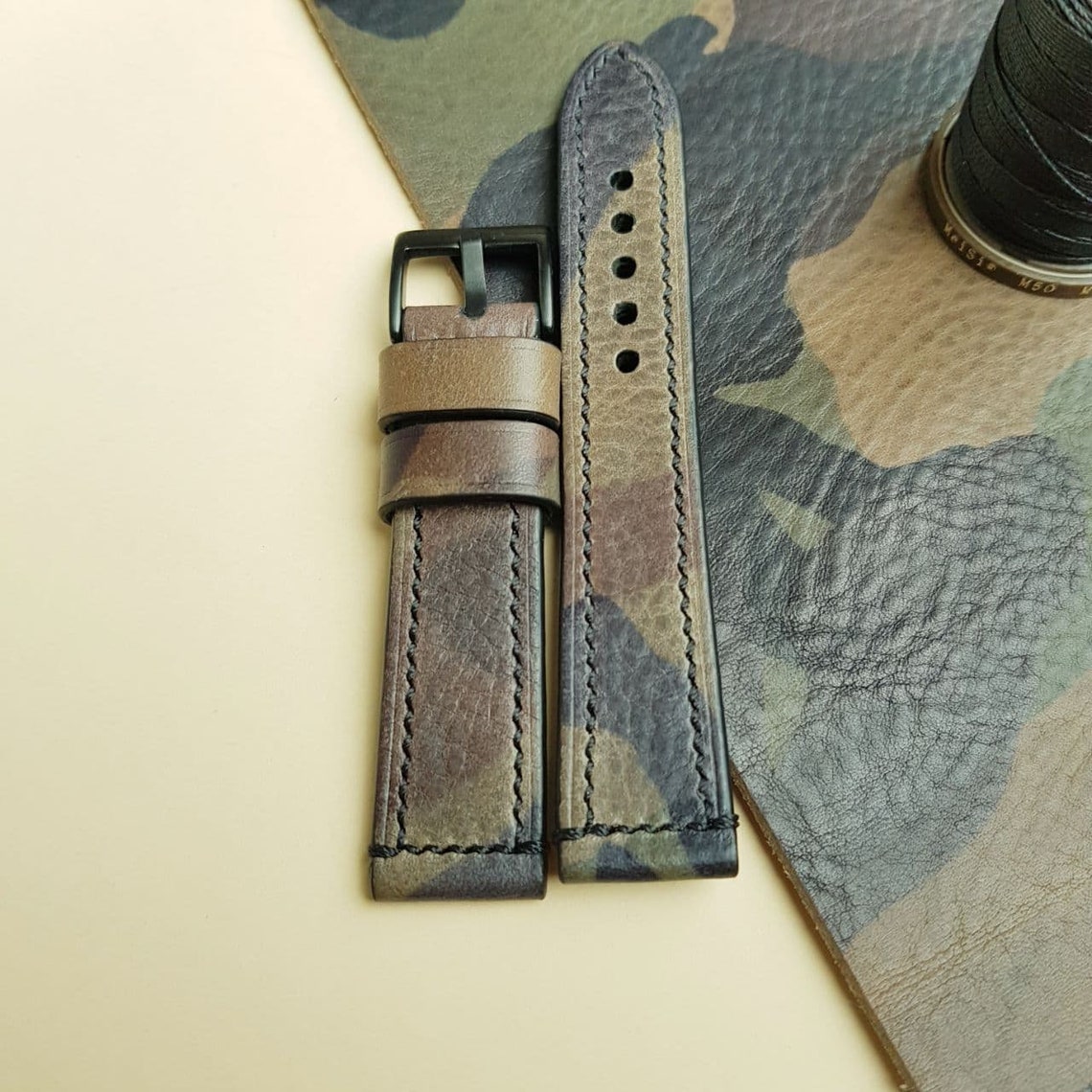 Handmade Leather Watch Band Handmade Watch Band 18mm 19mm 20mm | Etsy