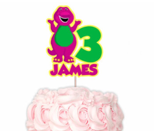 Barney Cake Topper Barney and Friend Party Supplies Barney Birthday ...