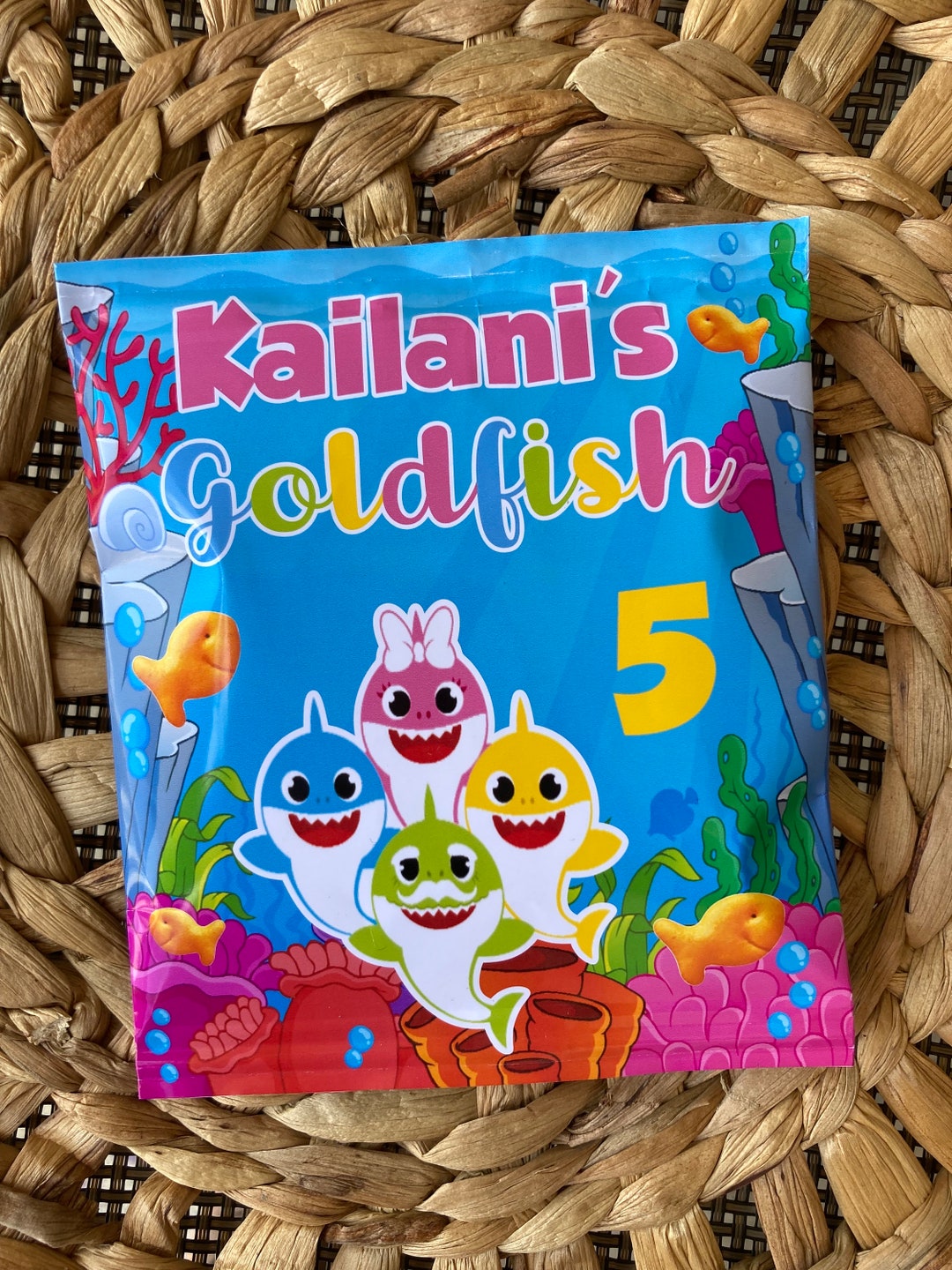 Baby Shark Goldfish Labels, Goldfish Labels Template, Baby Shark Treat ...