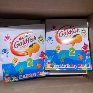 Baby Shark Goldfish Labels, Goldfish Labels Template, Baby Shark Treat ...