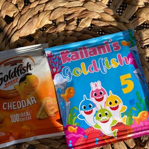 Baby Shark Goldfish Labels, Goldfish Labels Template, Baby Shark Treat ...