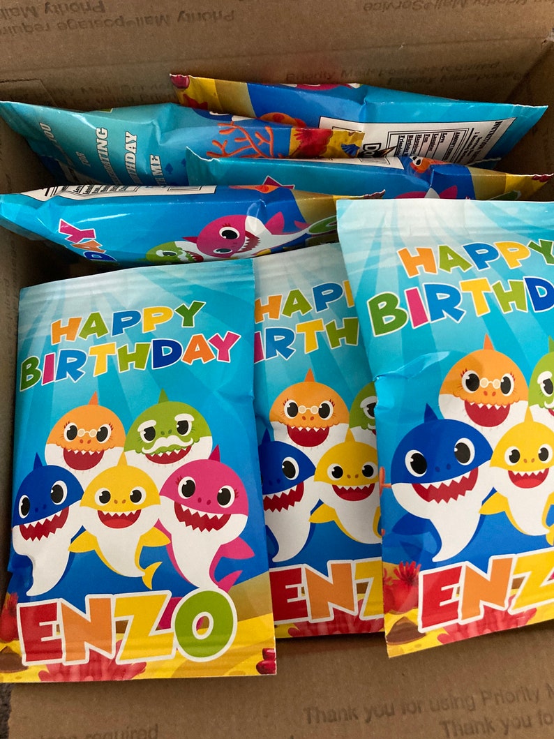 Baby Shark Chip Bags Chip Bags Custom Chip Bags Party - Etsy