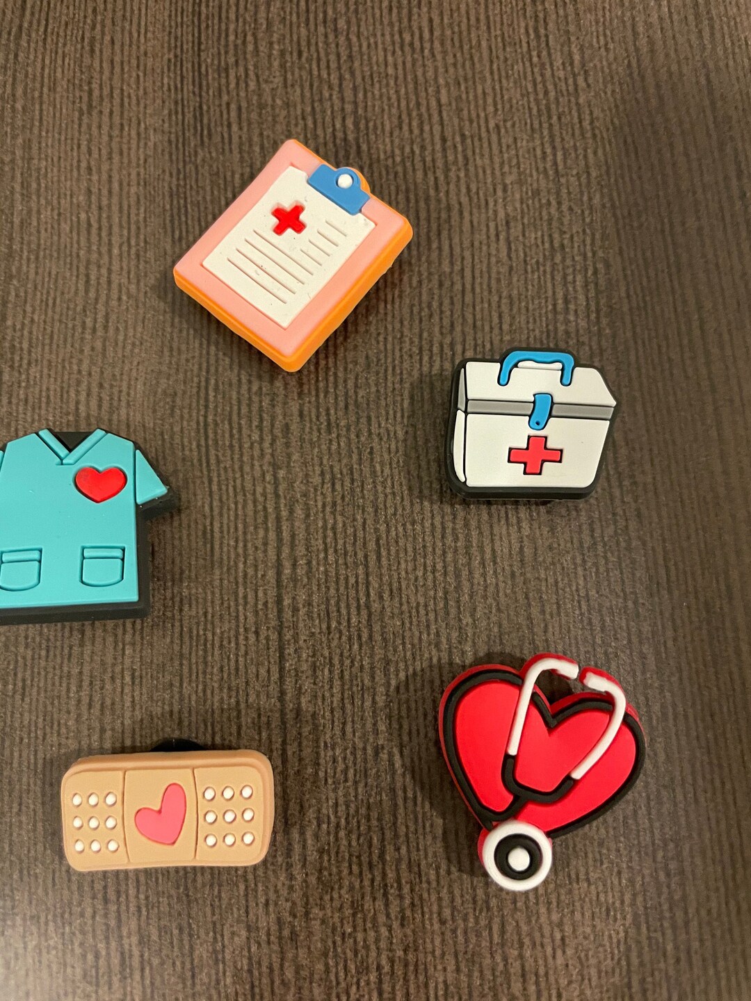 5 Pack Adorable Shoe Charms, Hospital, Doctor, Nurses Theme Shoe Charms ...