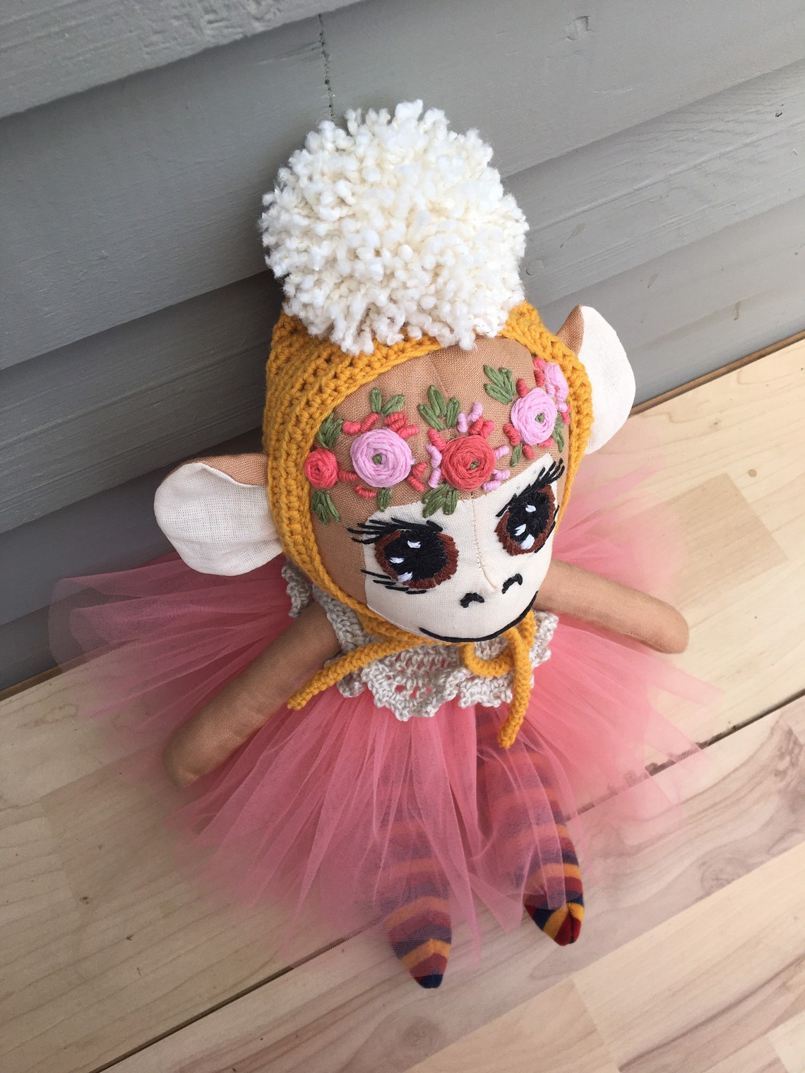 Handmade Linen Rag Monkey Doll/kids Custom Toy Monkey/1654 - Etsy