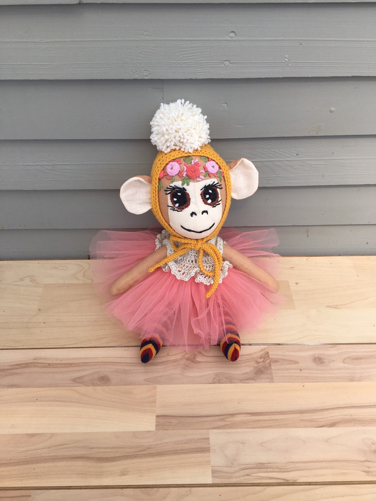 Handmade Linen Rag Monkey Doll/kids Custom Toy Monkey/1654 - Etsy