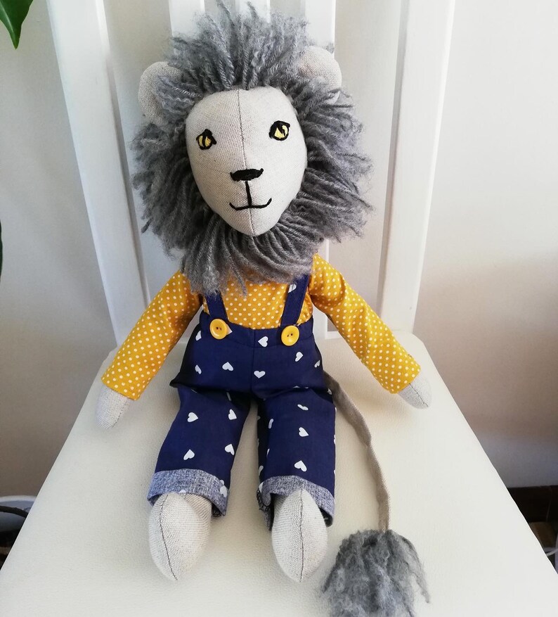 Handmade Cloth Lion Doll/18,5 Inch - Etsy