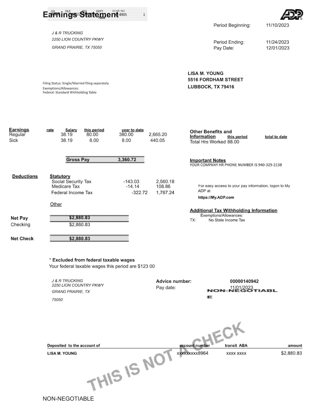ADP Checkstub Template for Payroll Digital Pay Stub Creator - Etsy UK