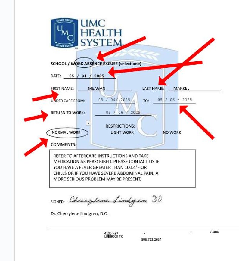 Customizable Doctor's Note Template Work Excuse Form for 2025 - Etsy