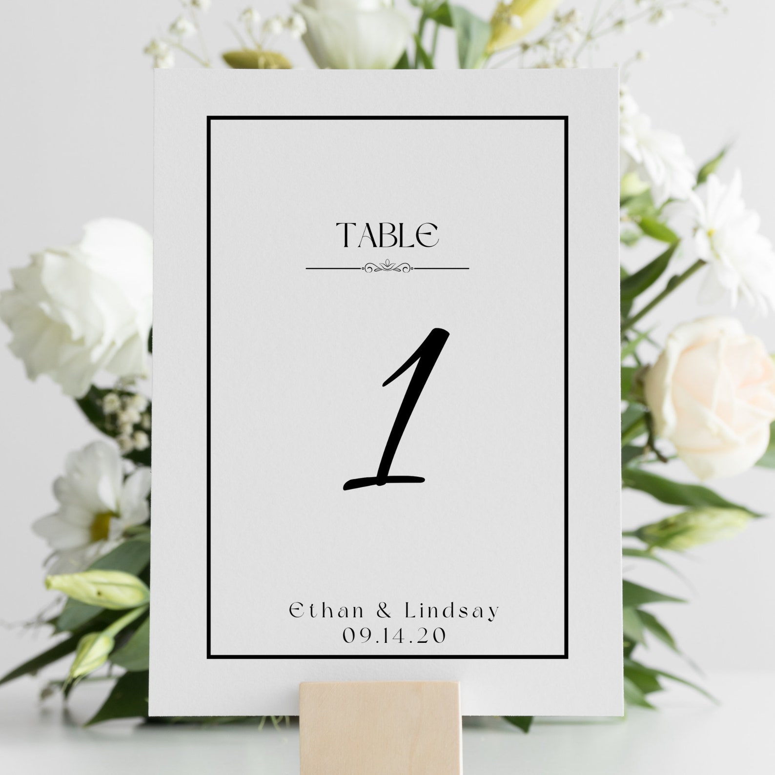 BEAUTIFU Printable Wedding Table Number Template, Simple Table Numbers ...