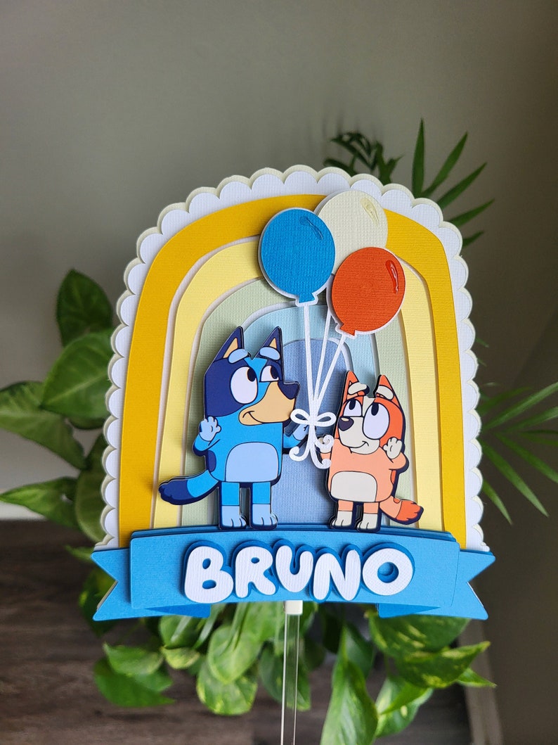 Bluey Cake Topper for Boys and Girls, Daisy Cake Topper, Bingo and ...