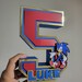 3D Sonic Number, Custom Party Decorations, Birthday, Candy Bar, Room ...