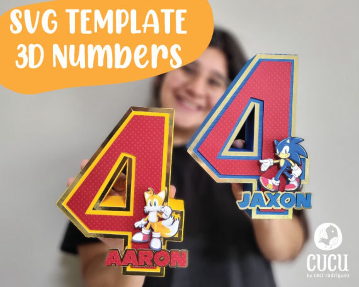 3D NUMBERS SVG Templates Cutting Files for Cricut, Brother Scanncut ...