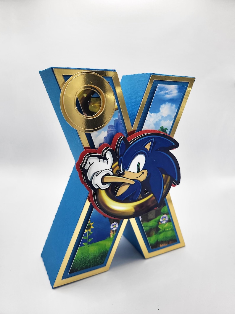 Sonic 3D Letters – Personalized Birthday Party Decor, Custom Name ...