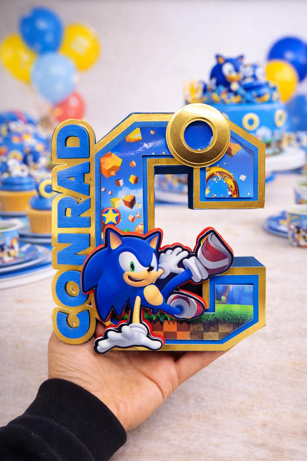 Sonic the Hedgehog Personalized 3D Letter – Custom Name Party ...