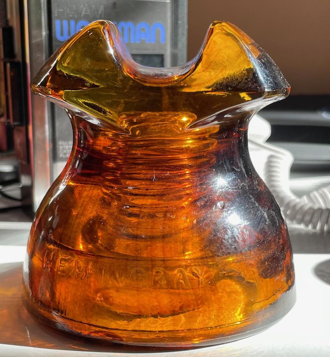 Excellent Condition Orange/amber Cable Top Insulator - Etsy