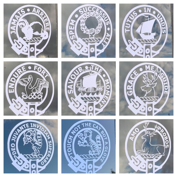 Clan Decals Dickie Ross Wood Lindsay Duncan Forbes | Etsy