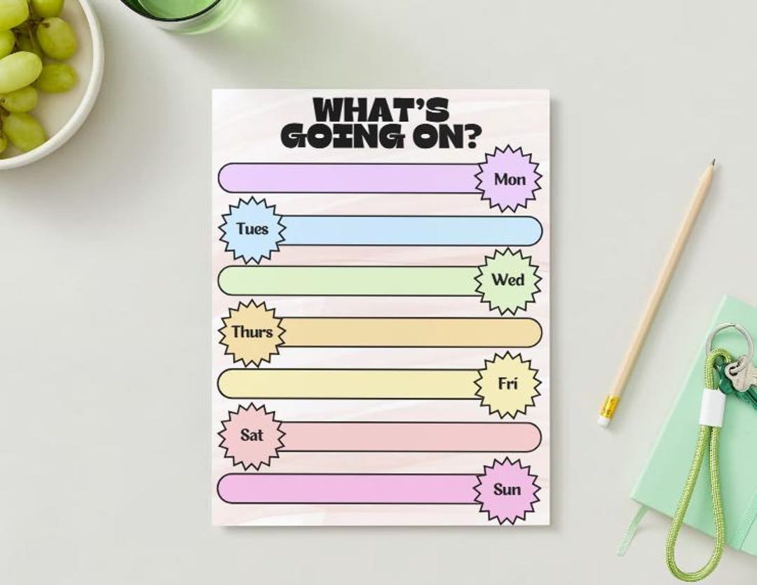 Weekly Events Schedule! Digital Download - Etsy