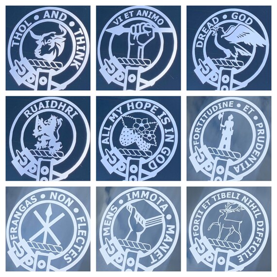 Clan Decals Tweedie Mccullough Munro Mccreery Fraser | Etsy