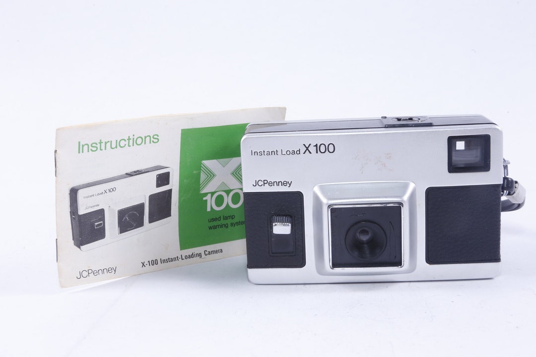 Jcpenney, X-100, Instant Load, Camera, Silver Black, Film Camera ...