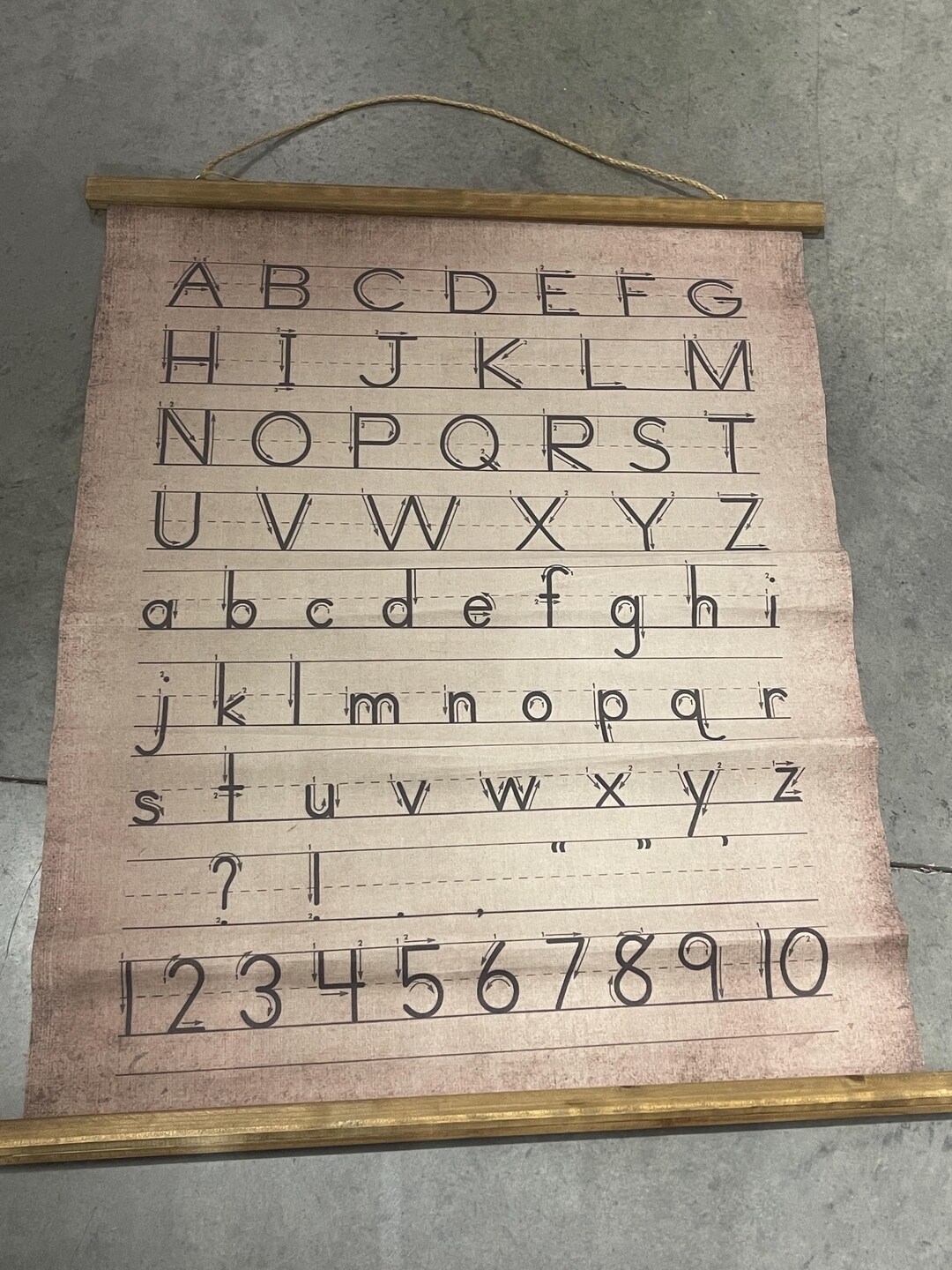 Alphabet and Numbers Wall Scroll, Wall Hanging, Poster, Classroom ...