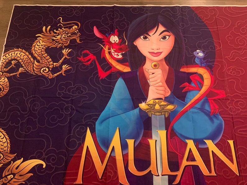 Disney, Mulan, 60 X 78", Advertising Theater Fabric, Poster, Sheet ...
