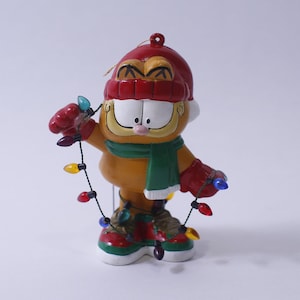 Garfield Cat With Christmas Lights, Ornament, Hanging, 4, Winter ...