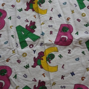Barney ABC Fabric Letters Classic Table Cloth Throw - Etsy