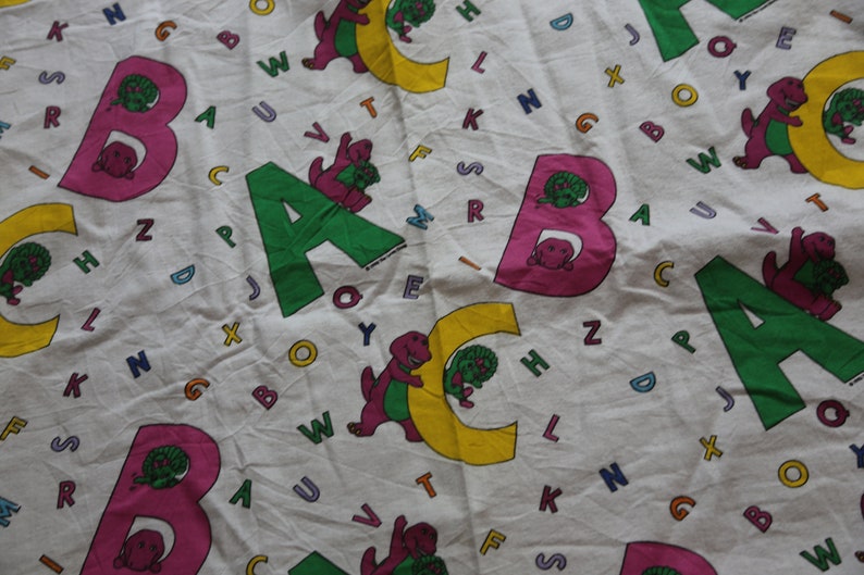 Barney ABC Fabric Letters Classic Table Cloth Throw - Etsy
