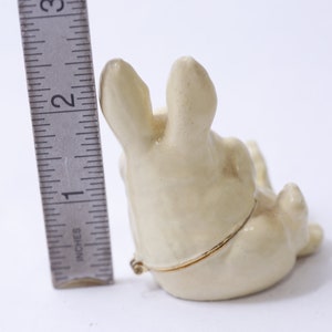 Little Bejeweled Enameled Rabbit Trinket Box With Rhinestones ...