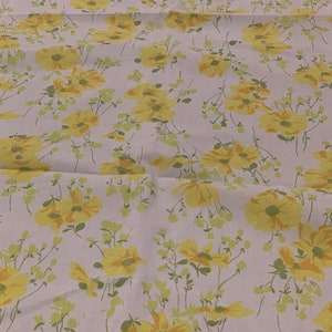 Floral, Yellow Flowers, 92 X 65", Flat Sheet, Fabric, Bedsheet, Bedroom ...