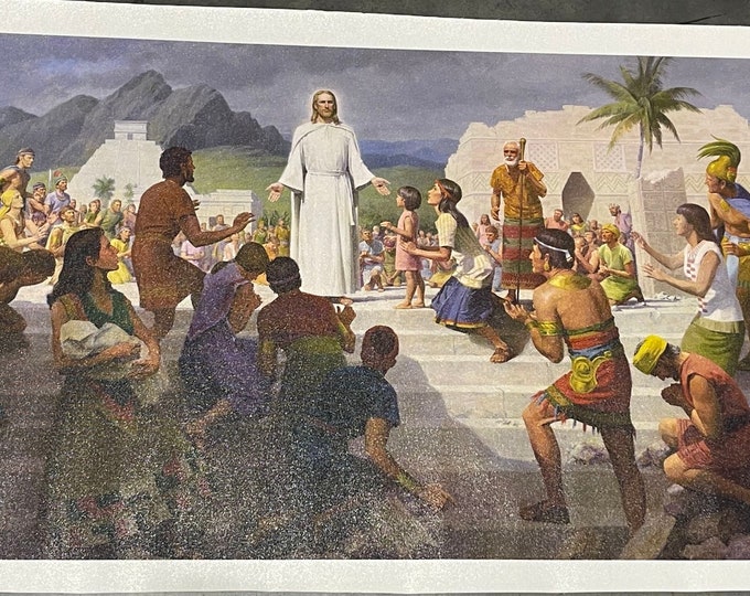 Jesus Christ Visits the Americas, Gorgeous Giclee Canvas Roll Print ...