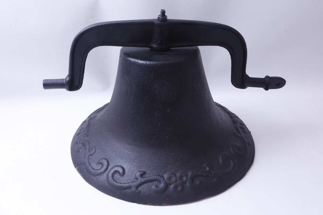 Bell, Black, Large, 13", 18 Lb, Dinner Bell, Farmhouse, Church, School ...