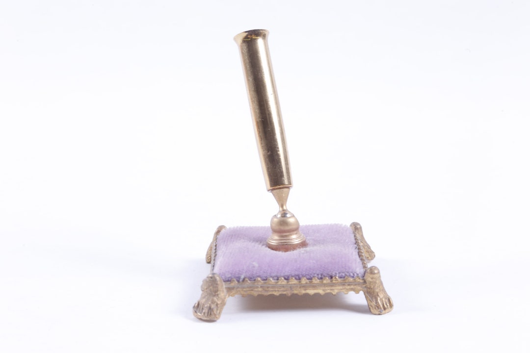 Metal, Old Style, Pen Holder, Four Legs, Desk, Metallic Tool, Purple ...