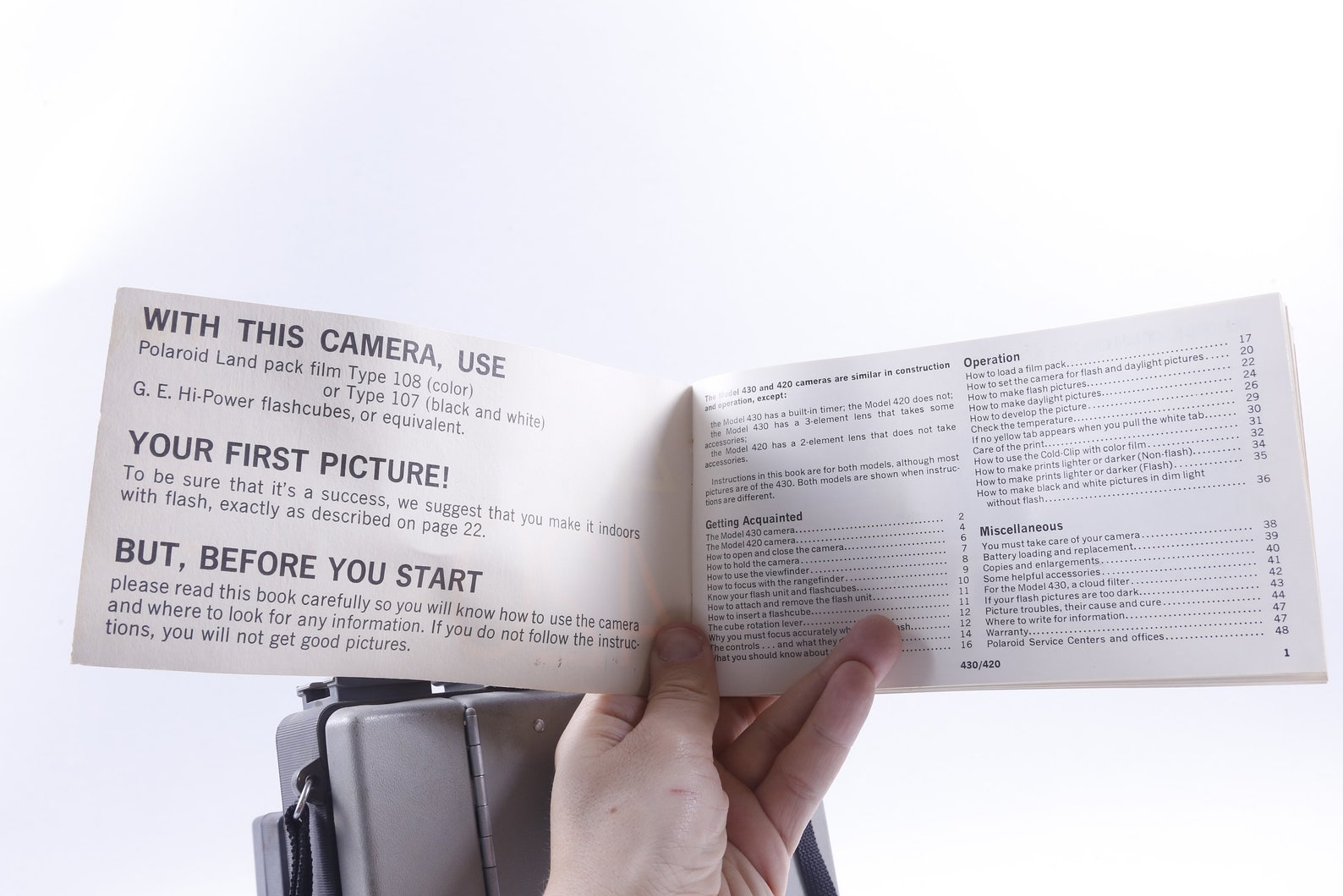 Polaroid 420 Automatic Land Camera With Manual Home Photo - Etsy