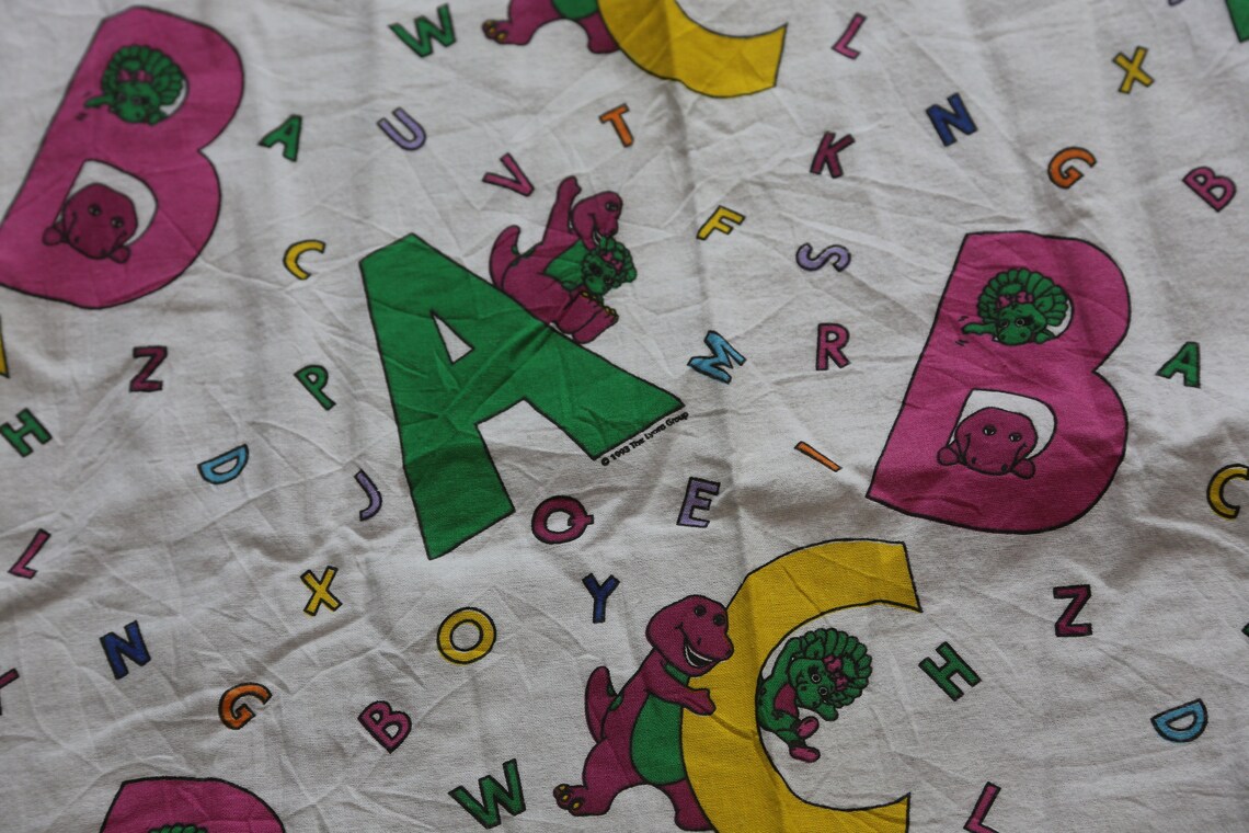 Barney ABC Fabric Letters Classic Table Cloth Throw - Etsy