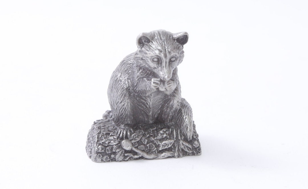 1981, the Raccoon, Animal, Jane Lunger, Pewter, Figurine, 1 1/2 ...